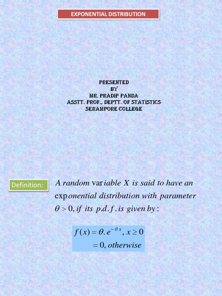 Exponential Distribution | PDF | Mathematics | Statistical Models