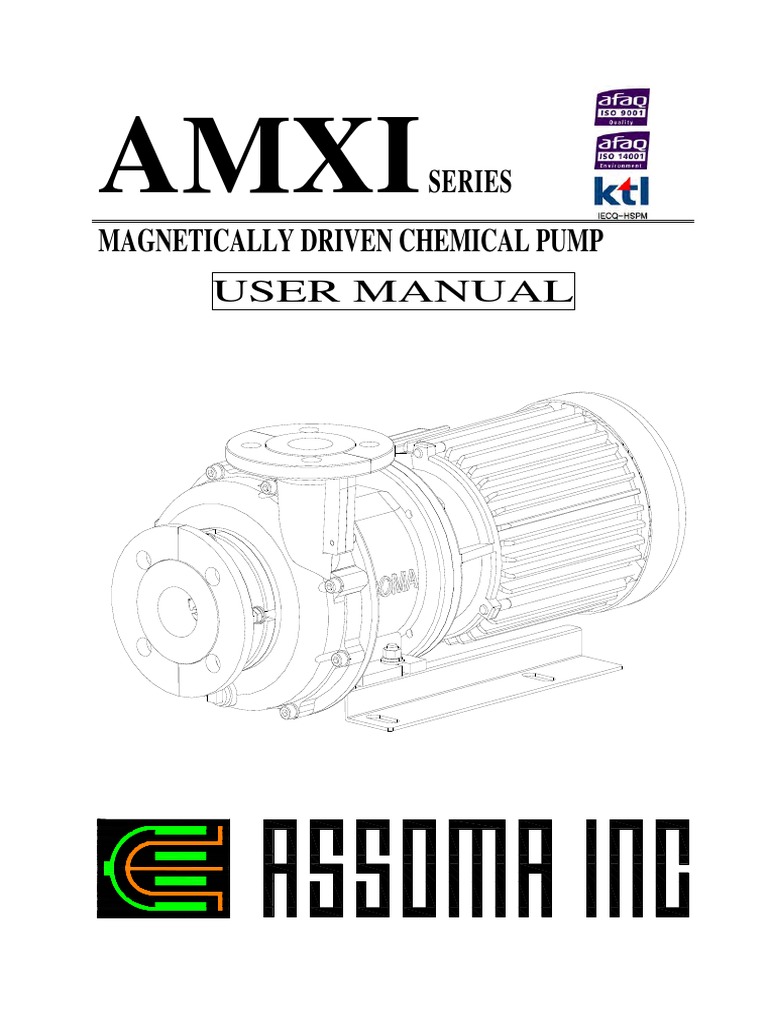 Series Magnetically Driven Chemical Pump: User Manual | PDF | Pump | Valve
