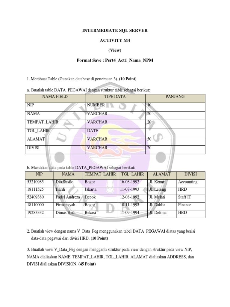 I SQLSERVER Act4 | PDF