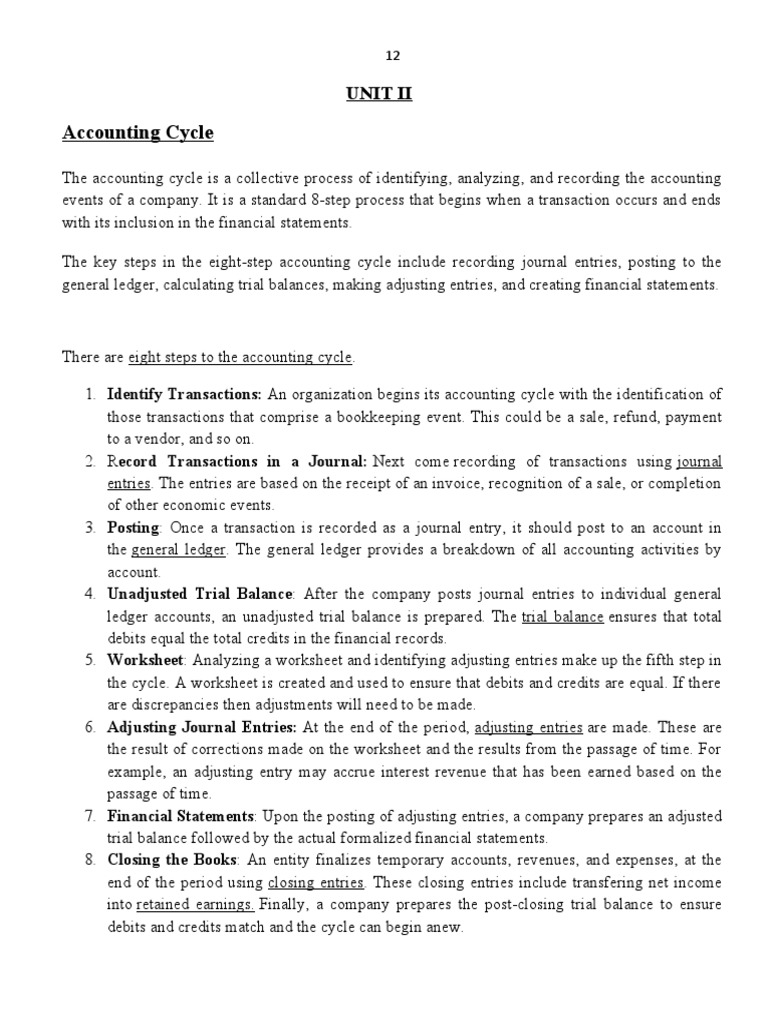 BCA UNIT II | PDF | Debits And Credits | Bookkeeping