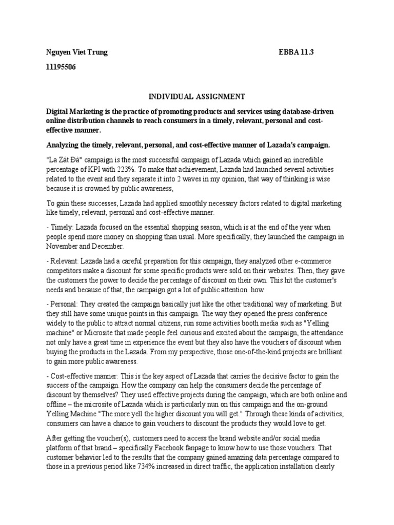 Digital Marketing assignment | PDF | Digital Marketing | Marketing