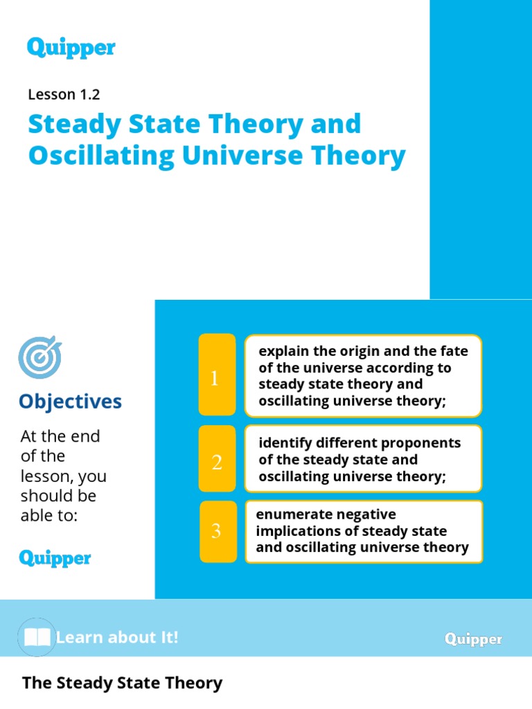 Earth Science SHS 1.2 Steady State Theory and Oscillating Universe ...