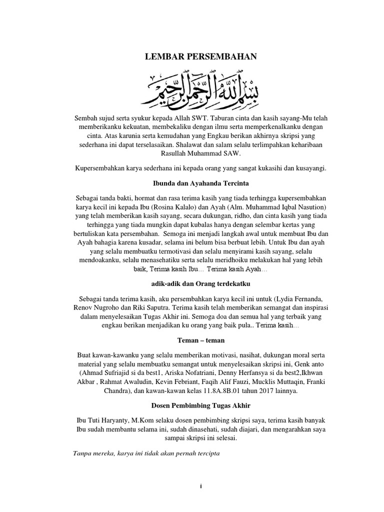 Lembar Persembahan | PDF