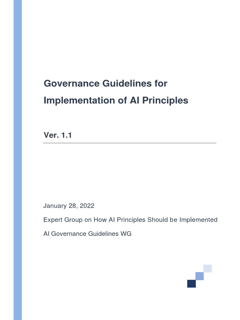 Governance Guidelines For Implementation of AI Principles | PDF | Artificial Intelligence ...
