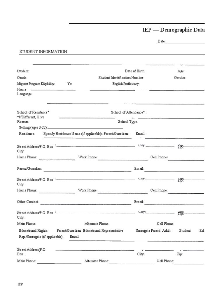 Iep Format | PDF | Individualized Education Program | Special Education