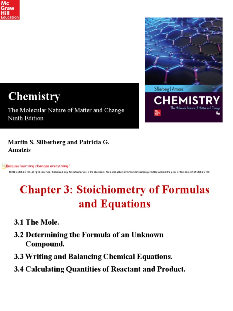 Lecture 1.1 Stoich | PDF | Mole (Unit) | Stoichiometry