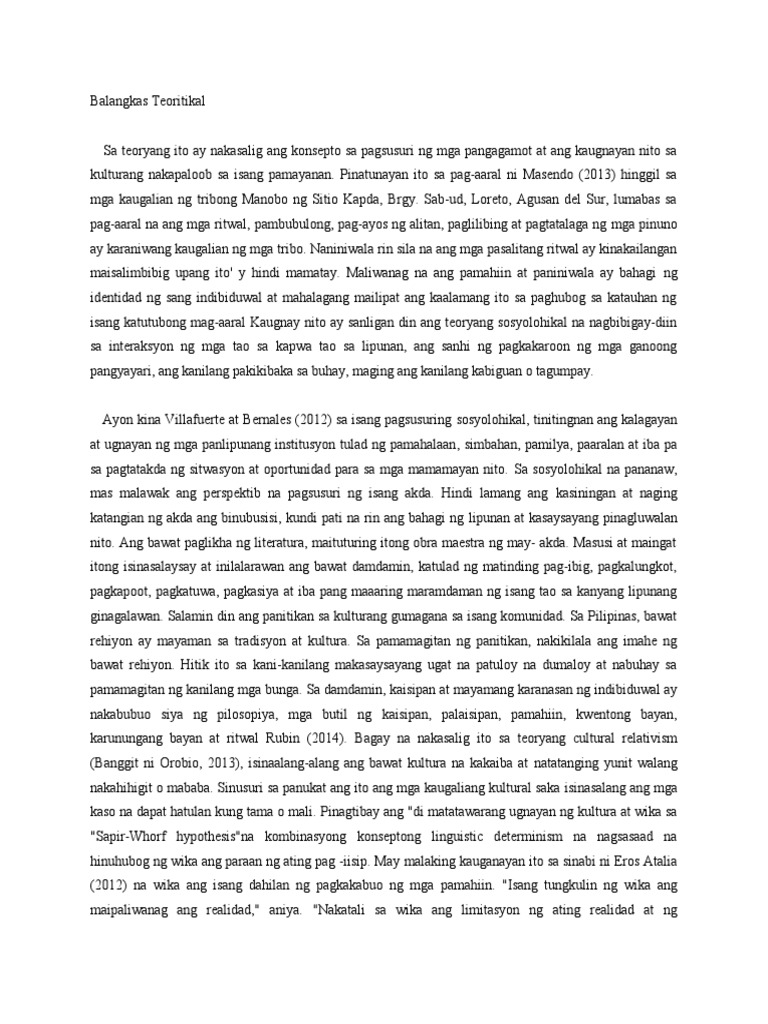 Teoritikal Balangkas | PDF