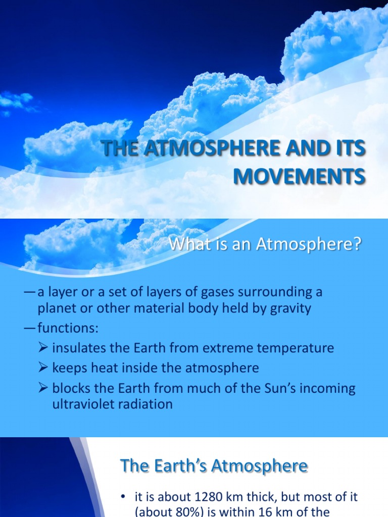 The Atmosphere Pdf Atmosphere Atmosphere Of Earth
