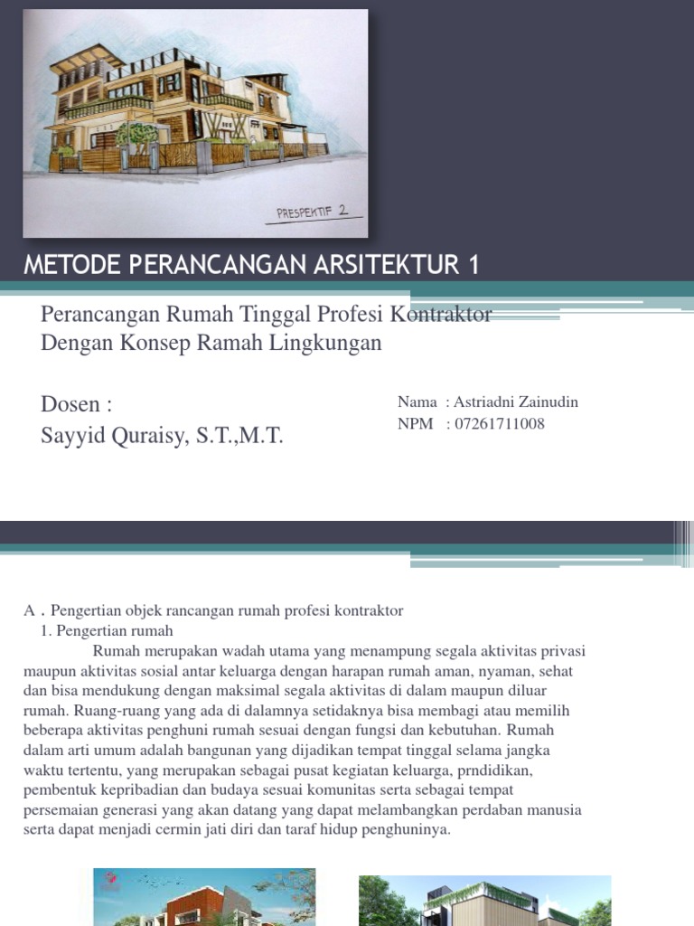 Metode Perancangan Arsitektur 1 | PDF | Seni | Sains & Matematika