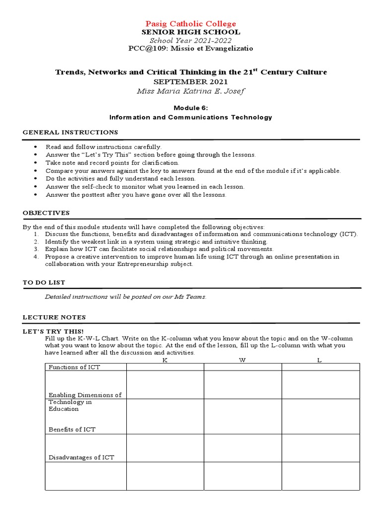 Trends, Networks and Critical Thinking in The 21 Century Culture ...