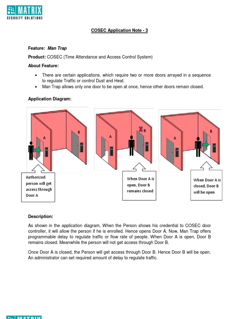 Man Trap Access Control System Overview | PDF