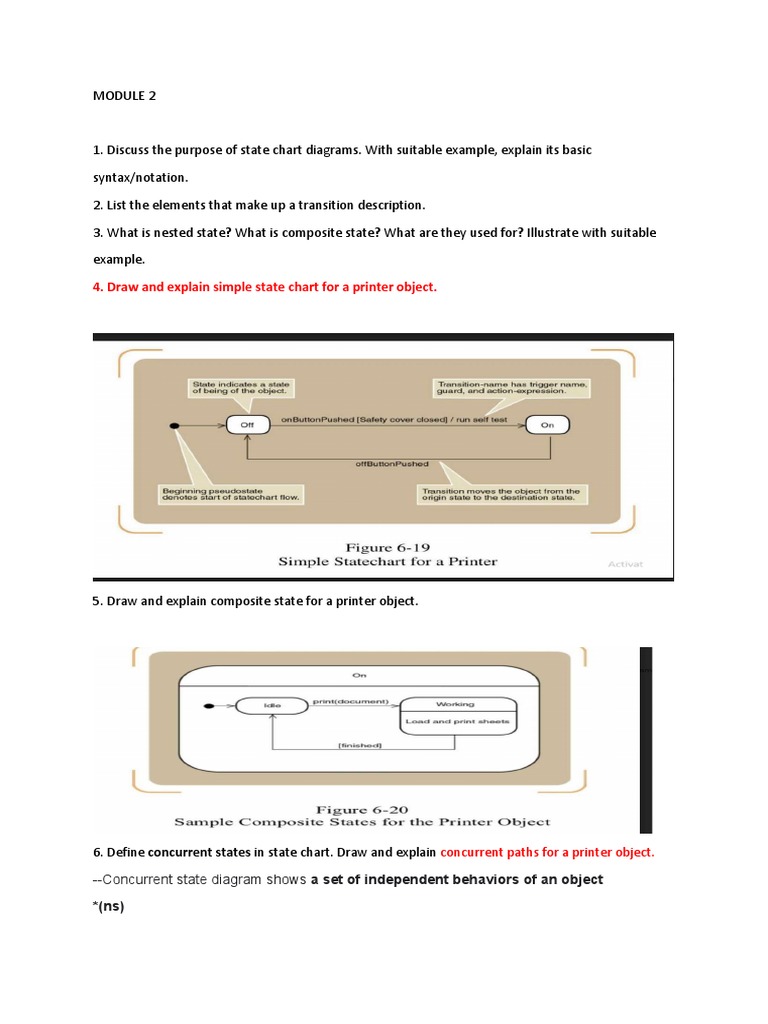 State Chart Diagrams: Purpose & Examples | PDF | Teaching Methods & Materials | Computers