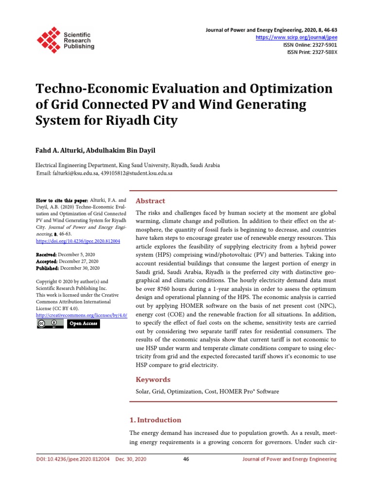 Riyadh-PV and Wind | Download Free PDF | Renewable Energy | Energy ...