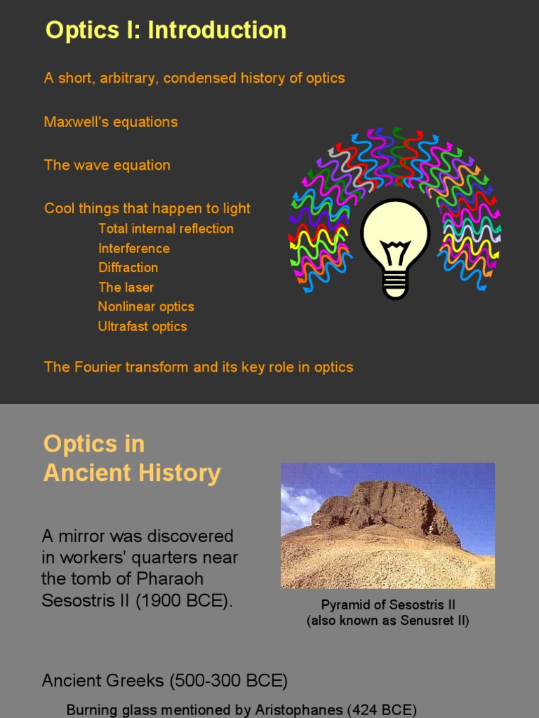 OPtics PPT Begin BSC | PDF | Light | Optics