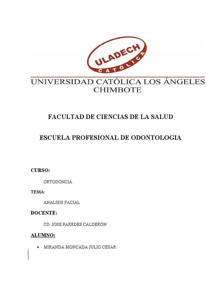 Analisis Facial Ortodoncia Pdf