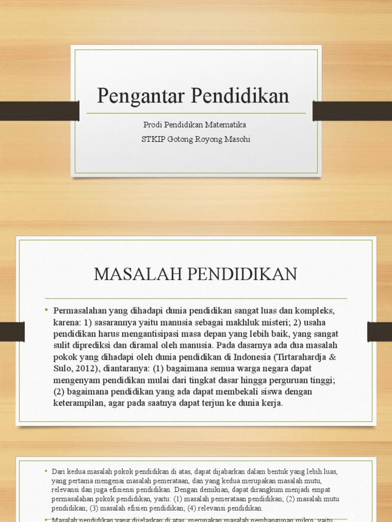 Pengantar Pendidikan | PDF