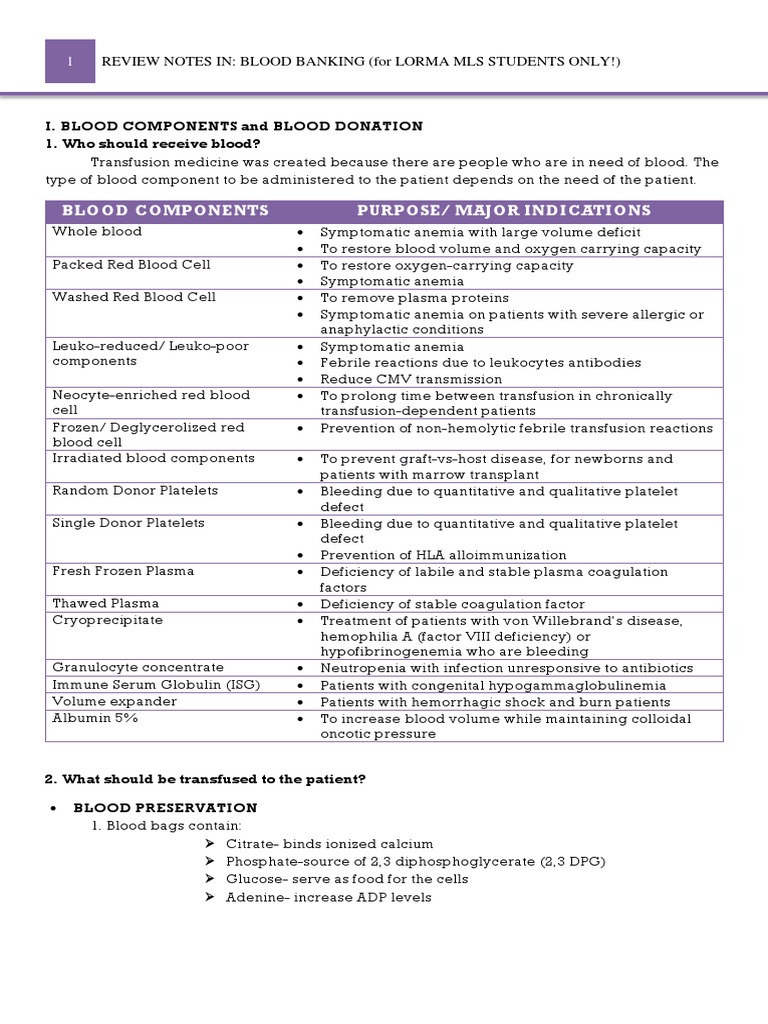 Additional Review Notes in BB | PDF | Blood Type | Blood Transfusion