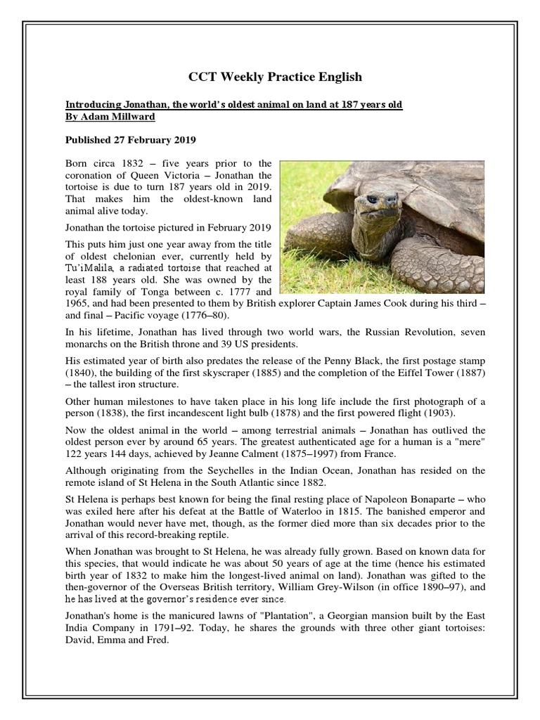 CCT Weekly Pratice English | PDF | Social Science | Travel