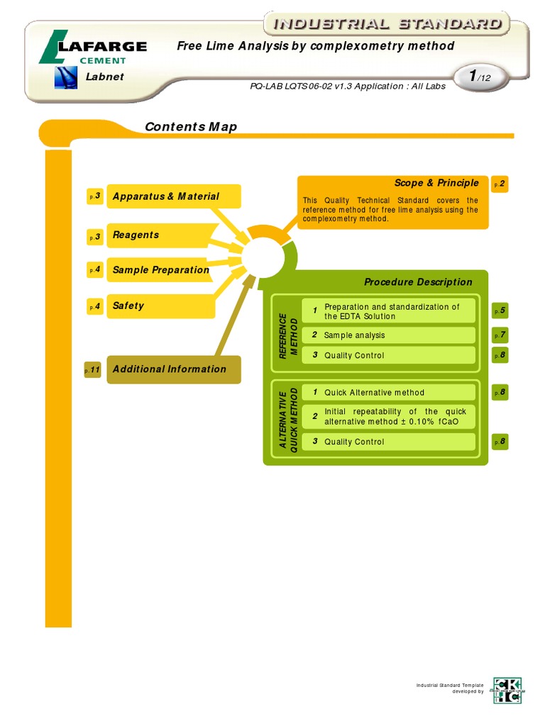 04.01 LQTS Free Lime Analysis by Complexometry Method - ENG | PDF ...