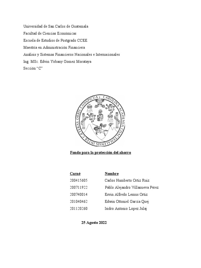 FOPA | PDF | Bancos | Guatemala