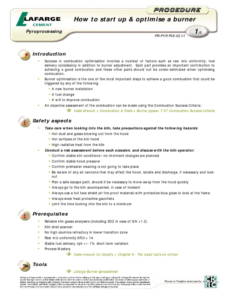 Burner Optimization for Pyroprocessing | PDF | Combustion | Flow Measurement