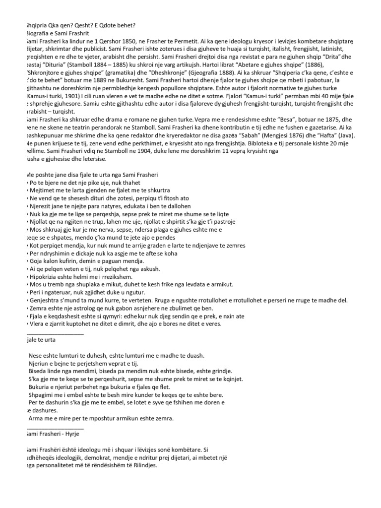 Sami Frasheri | PDF