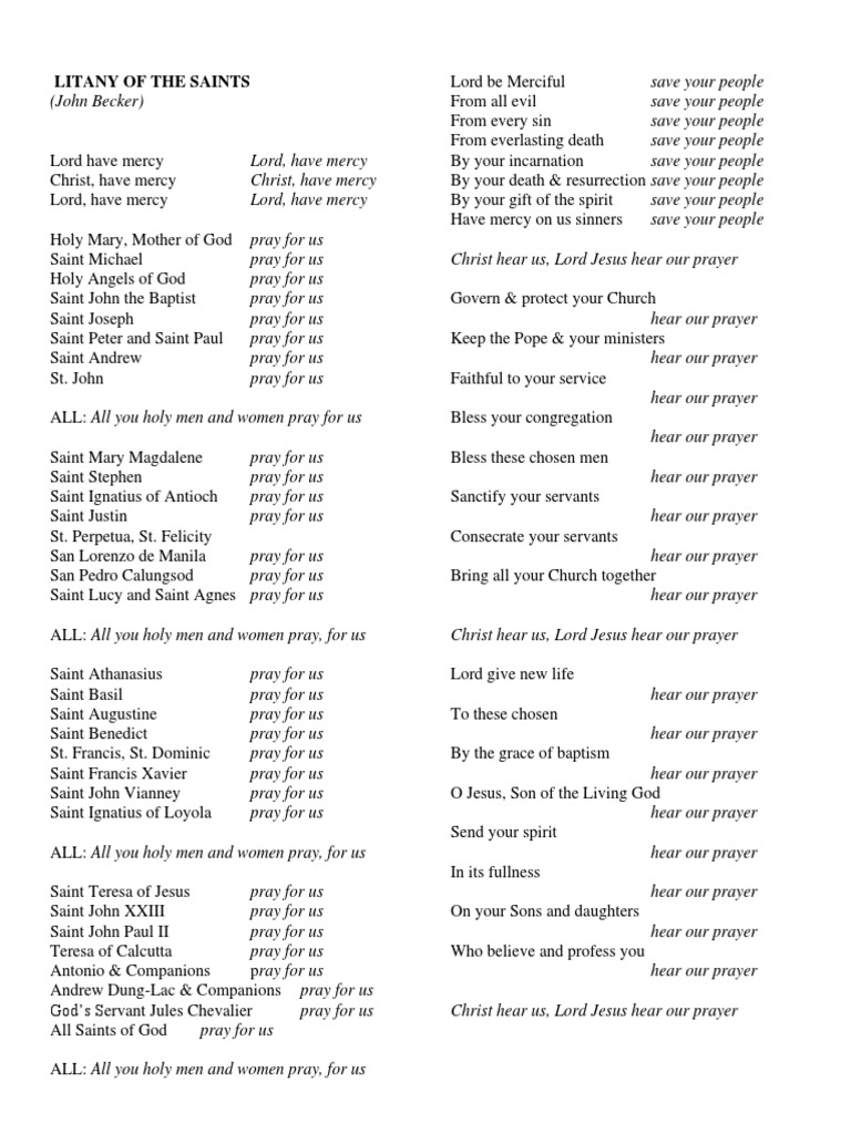 Litany Revised | PDF | Jesus | Prayer