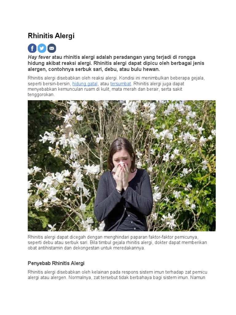 Gejala dan Pengobatan Rhinitis Alergi | PDF