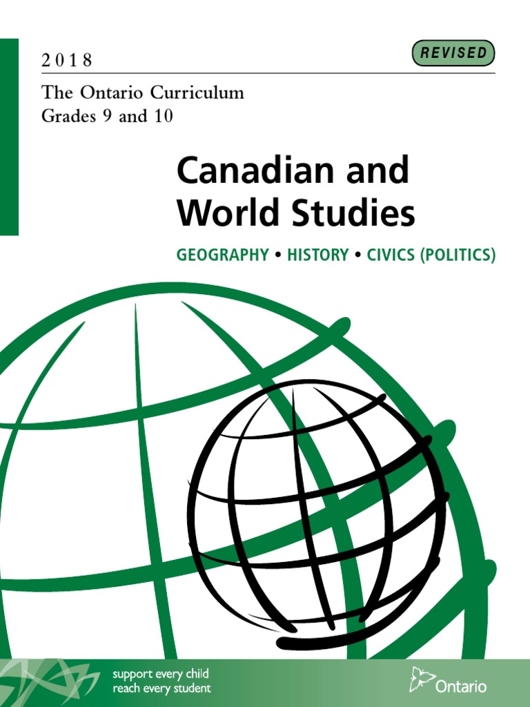 2018 The Ontario Curriculum Grades 9 and 10 Canadian and World Studies ...