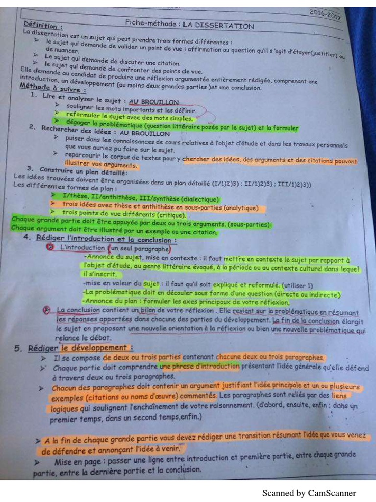 Fiche Méthode Dissertation | PDF