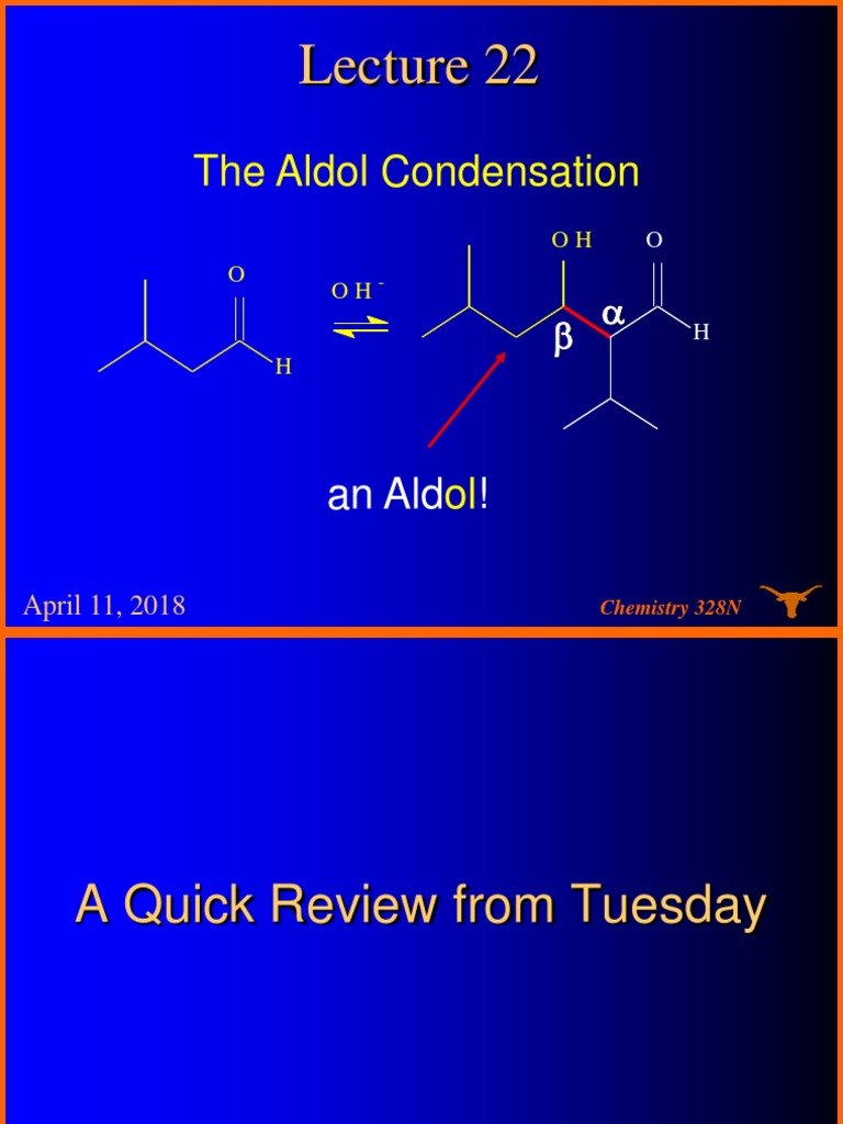 The Aldol Condensation: An Ald ! | PDF | Ester | Ketone