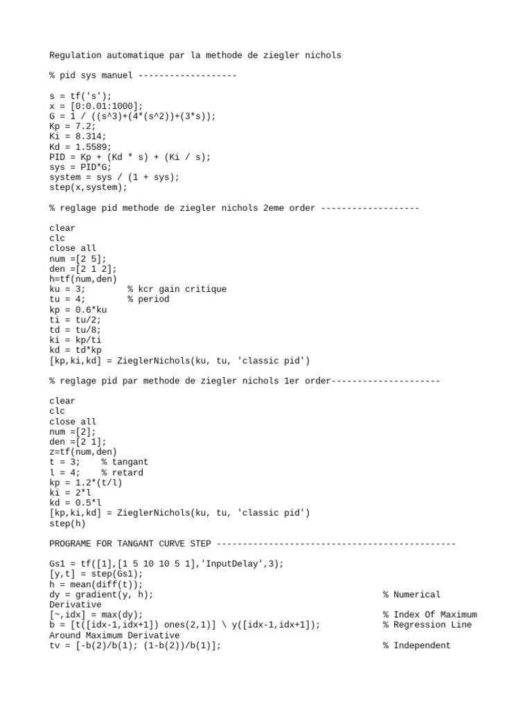 Regulation Automatique | PDF