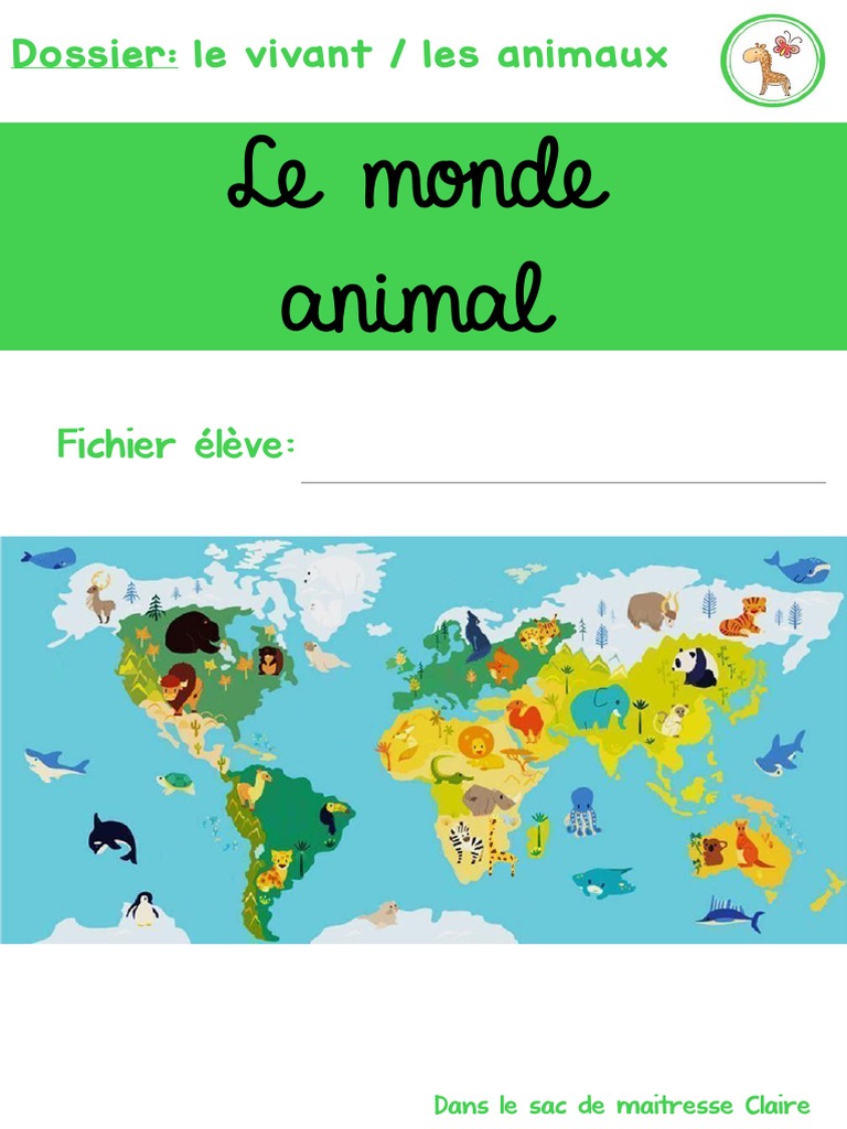 Dossier Élève Le Monde Animal | PDF | Vertébrés | Insectes
