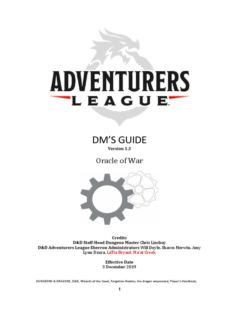 Oracle of War DMs Guide v1.3 | PDF | Wizards Of The Coast Games ...