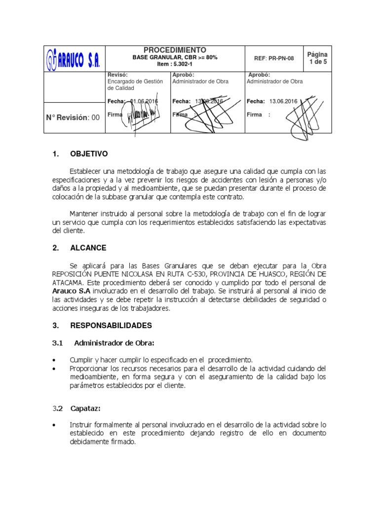 PR-PN-08 - Base Granular CBR 80 % | PDF | Topografía | Ciencias de la ...