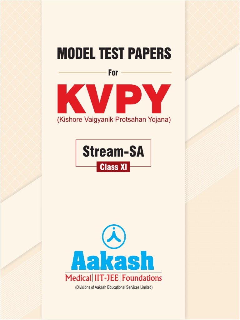 Kvpy Sa - 6 Model Test Papers | PDF | Triangle