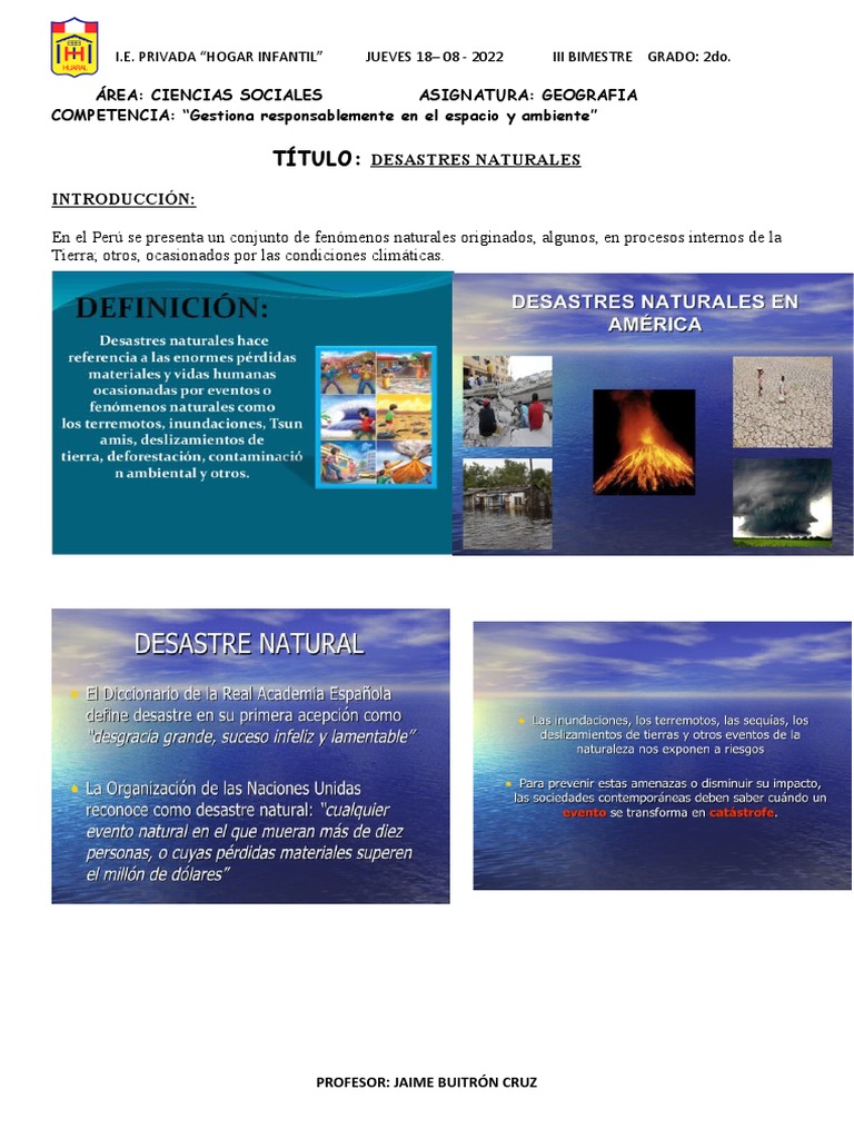 Desastres Naturales | PDF