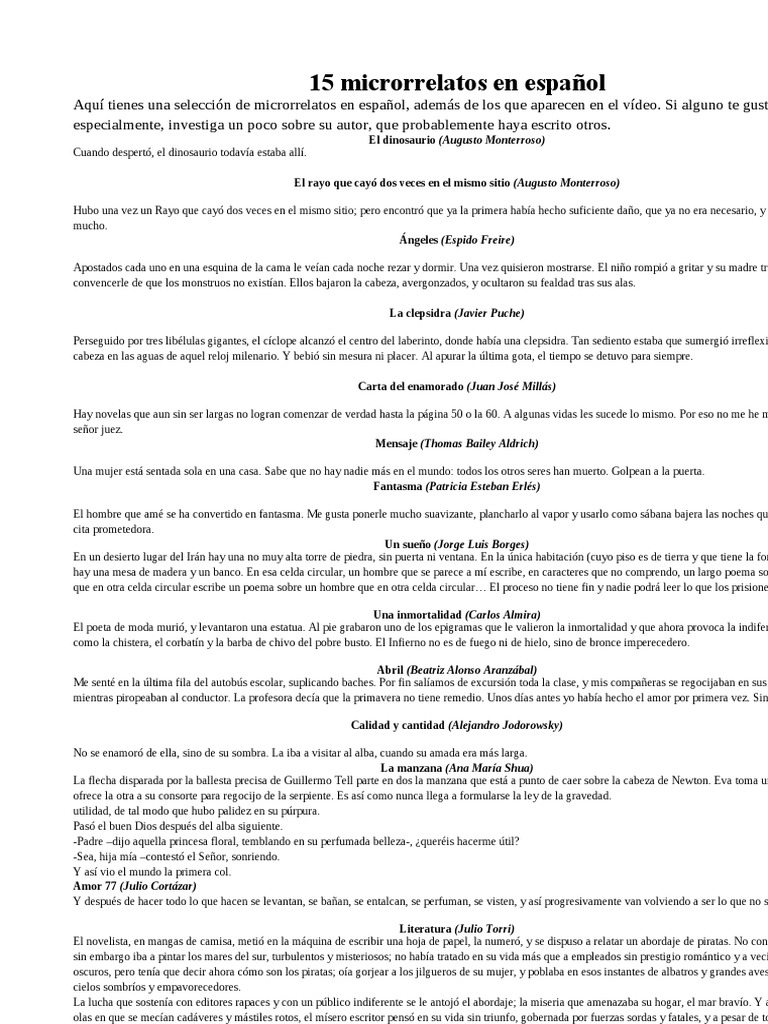 Microcuentos 2022 | PDF