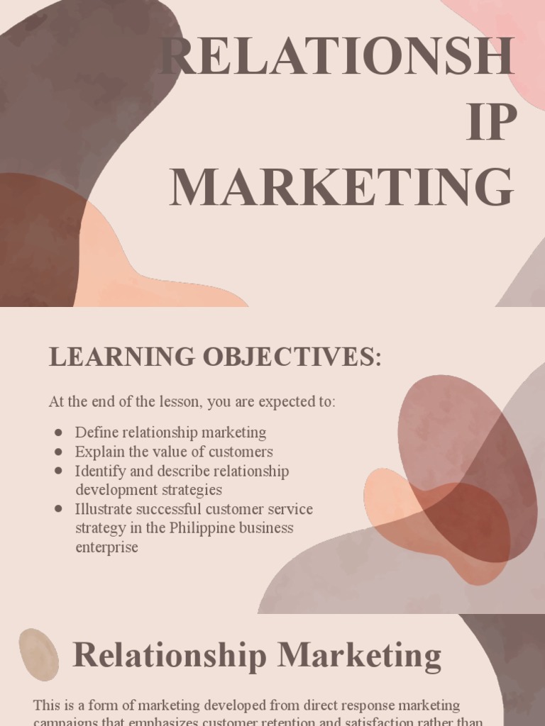 Lesson 4_ Relationship Marketing | PDF | Marketing | Customer ...