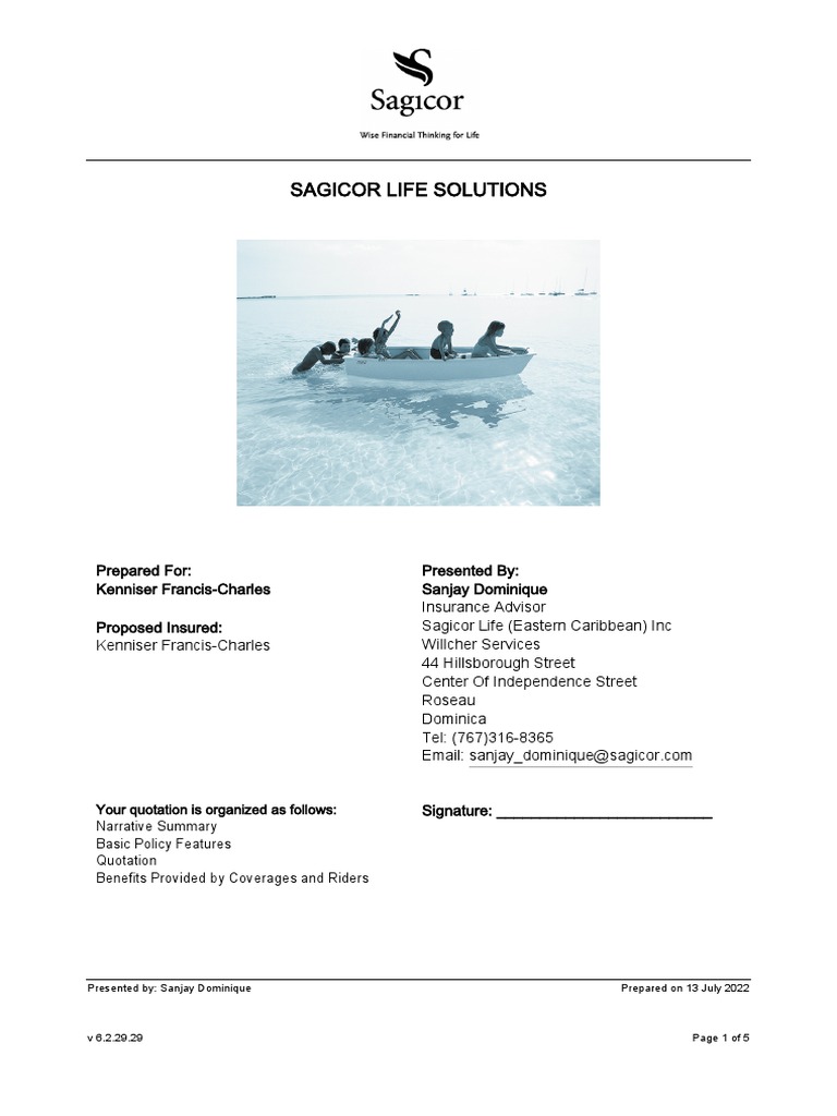 Sagicor Life Solutions | PDF | Insurance | Interest