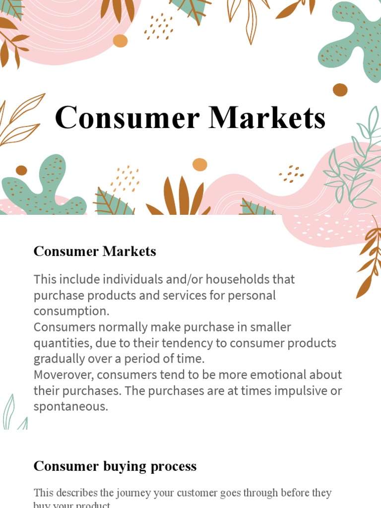 Lesson 7 - Consumer Markets | PDF | Consumer Behaviour | Cognition