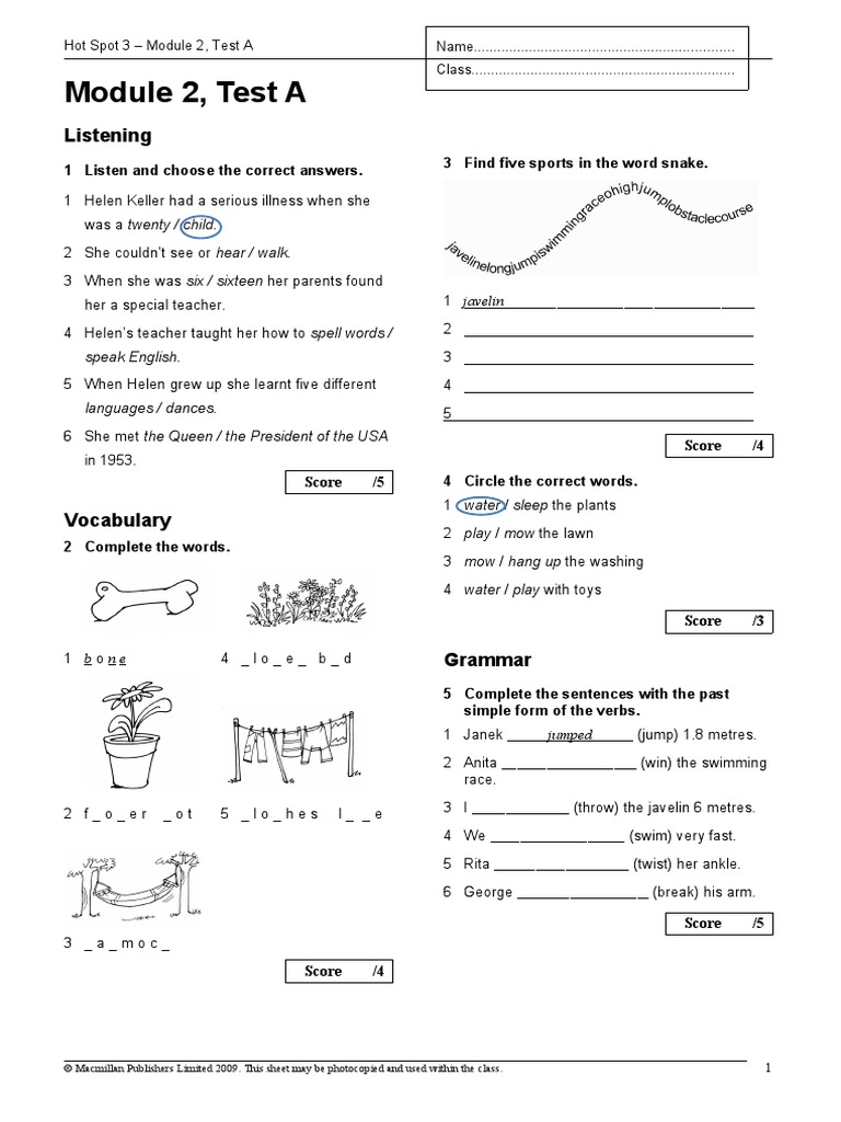 Module 2 Test A Listening PDF Linguistics Human Communication