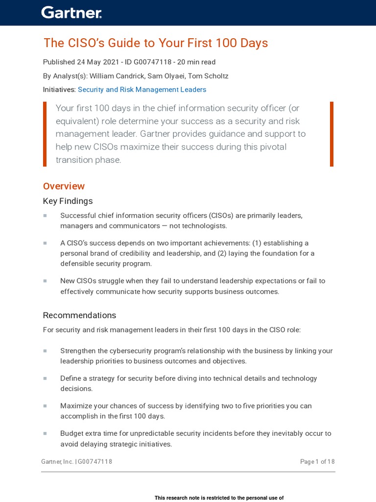 The CISOs Guide To 747118 NDX | PDF | Strategic Planning | Computer Security
