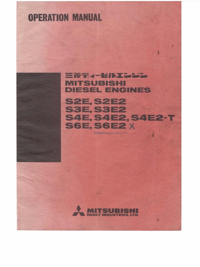 S2E-S6E2 Operation Manual | PDF | Internal Combustion Engine | Mechanical Engineering