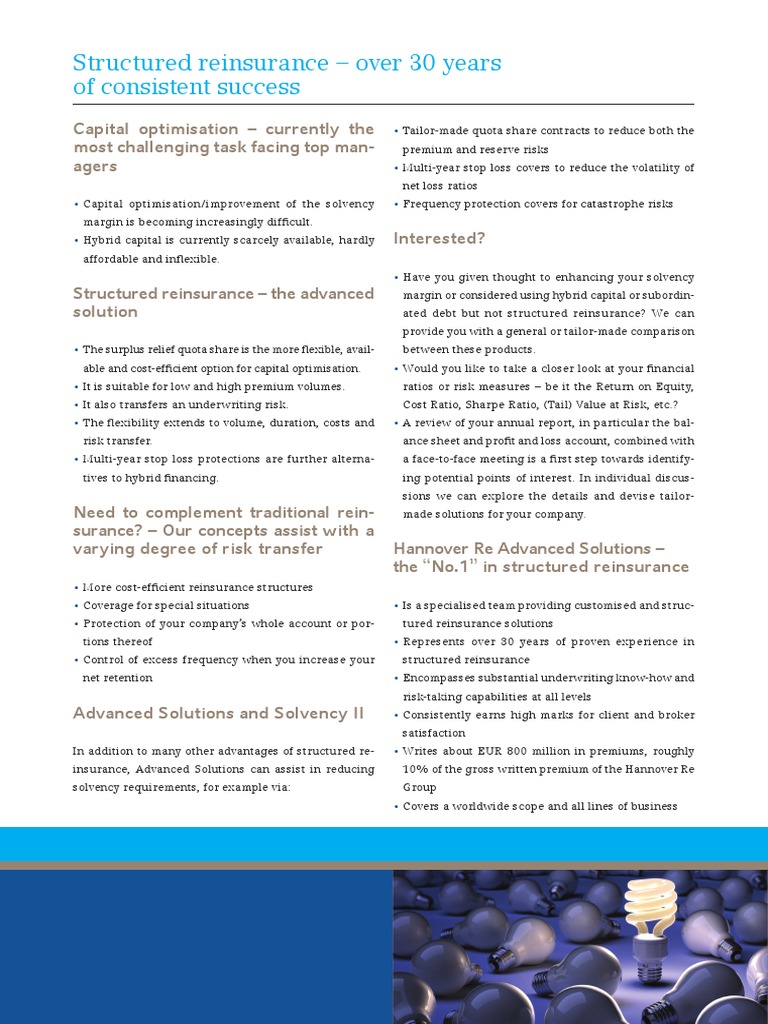 Structured_Reinsurance | PDF | Reinsurance | Investing