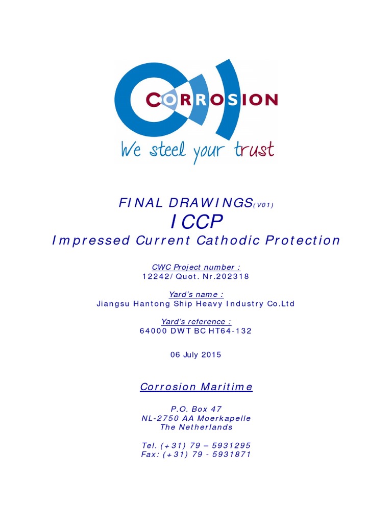 ICCP Quotation for Corrosion Control | PDF | Anode | Corrosion