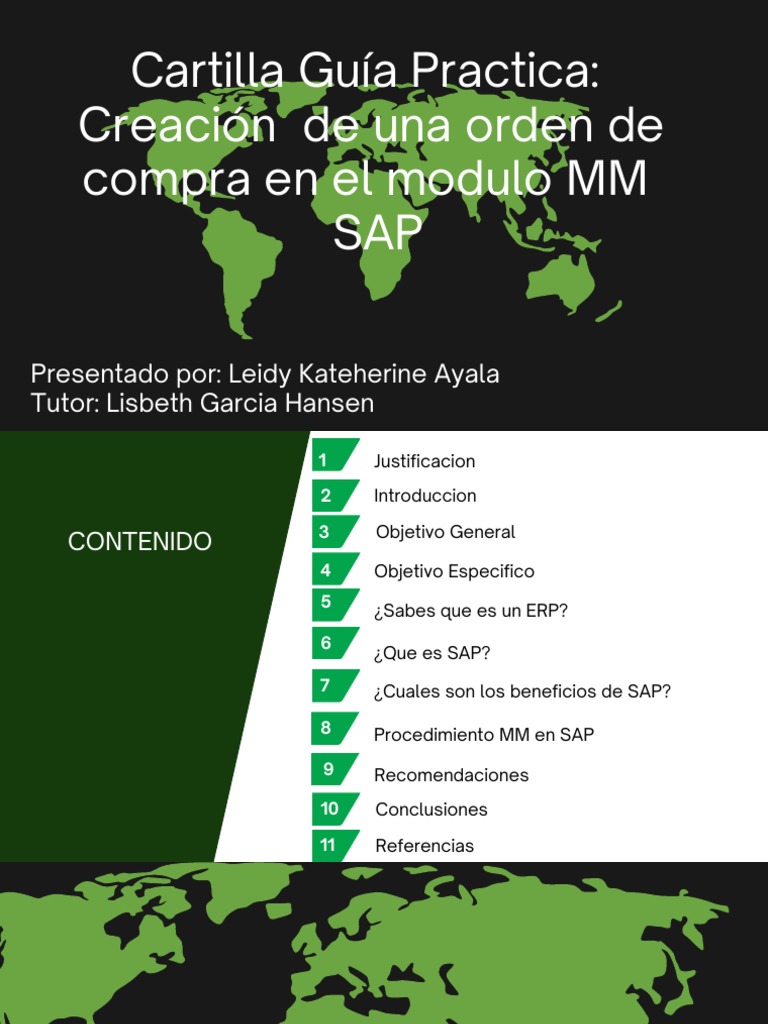 Cartilla Guía Practica. Creacion de Una Orden de Compra en El Modulo MM ...