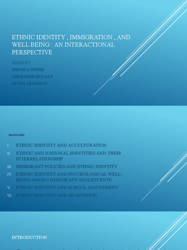 Ethnic Identity, Immigration, and Well Being | PDF | Immigration ...