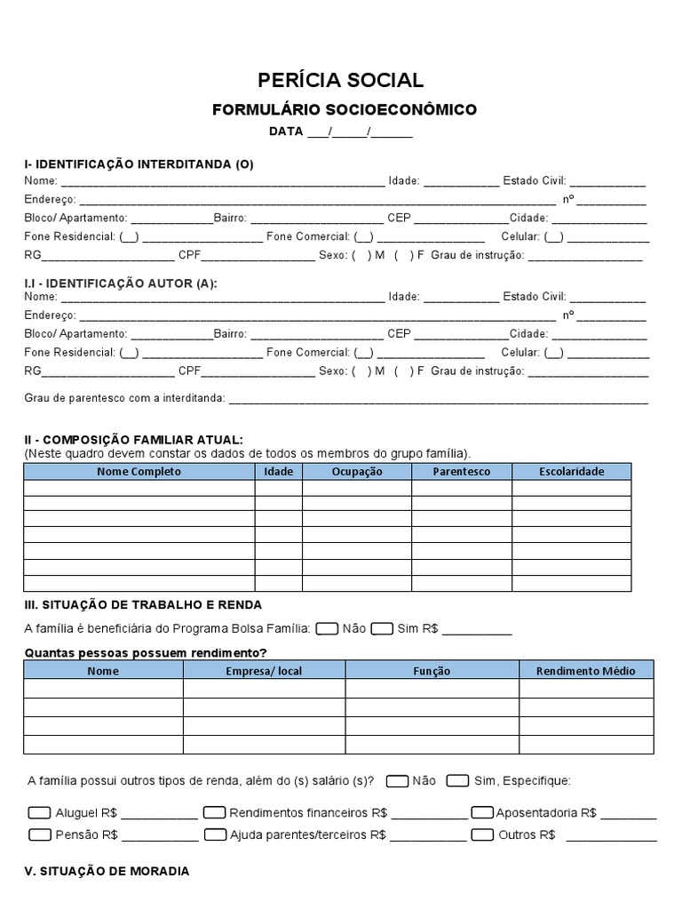 Formulário - Curatela | PDF