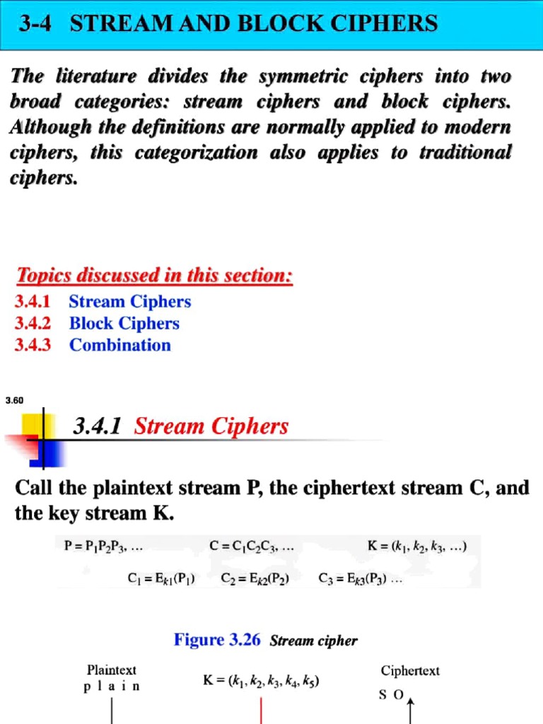 Stream and Block Ciphers | PDF | Cipher | Encryption